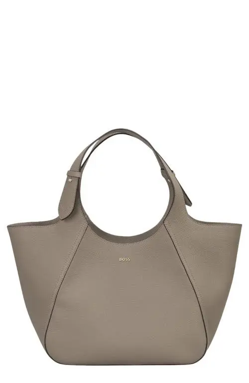 Hugo Big Lenah Leather Tote - Open Brown
