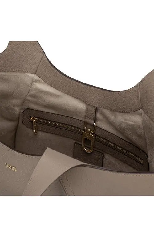 Hugo Big Lenah Leather Tote - Open Brown