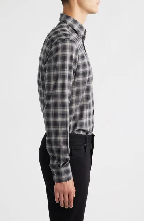 Canali Regular Fit Plaid Dress Shirt