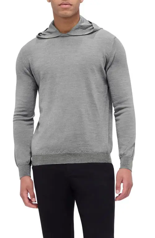 Bugatchi Merino Wool Hooded Sweater - Graphite