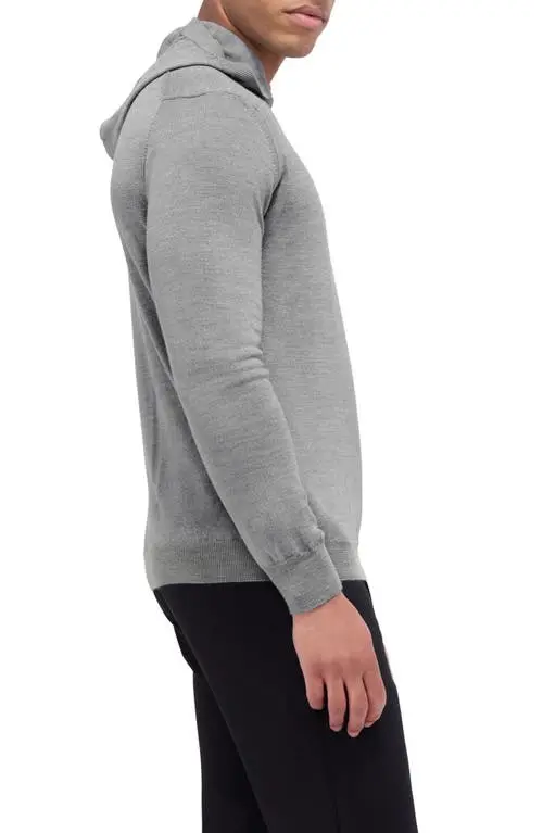 Bugatchi Merino Wool Hooded Sweater - Graphite
