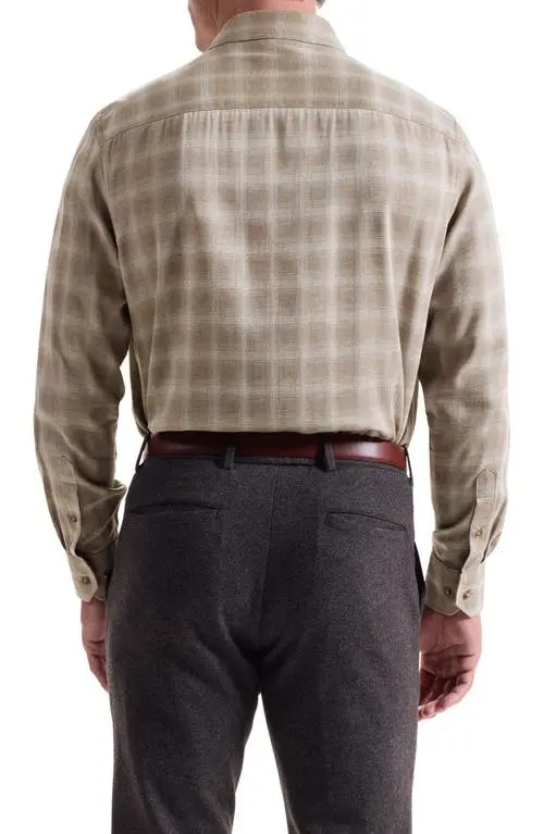 Bugatchi Julian Shaped Fit Plaid Button-up Shirt - Walnut
