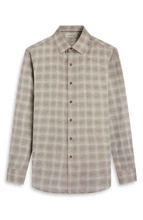 Bugatchi Julian Shaped Fit Plaid Button-up Shirt - Walnut