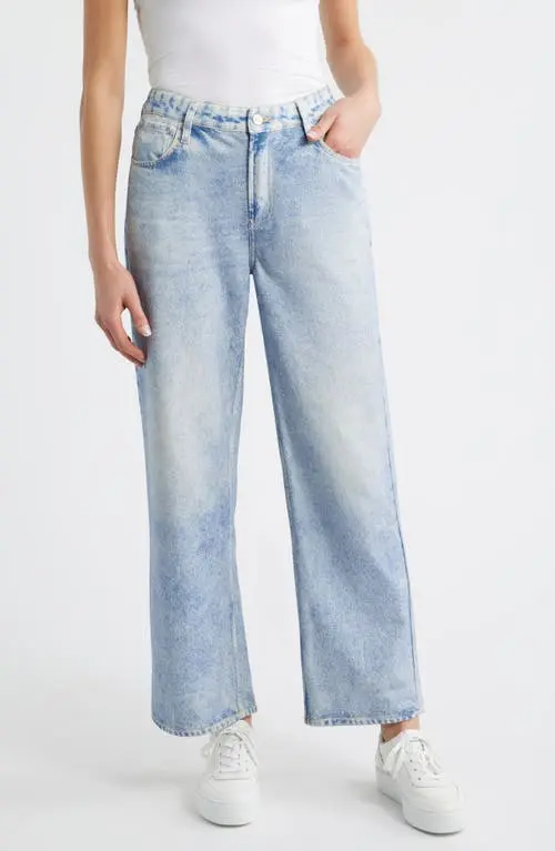 CITY BLUES High-rise Wide Leg Knit Jeans - Indigo