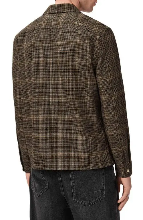 ALLSAINTS Saru Plaid Cotton Button-up Shirt