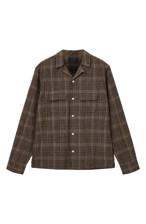 ALLSAINTS Saru Plaid Cotton Button-up Shirt