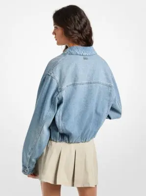 Michael Kors Denim Bomber Jacket