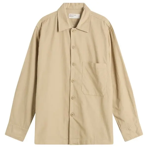 Universal Works Fine Cord Fatigue Overshirt - Sand