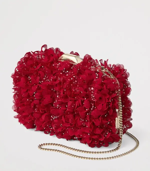 JIMMY CHOO Flower-embellished Clutch