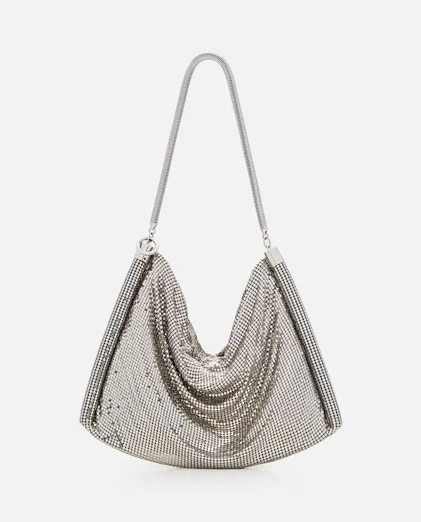 Rabanne Pixel Tube Shoulder Bag - Silver