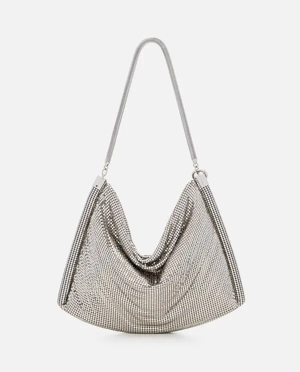 Rabanne Pixel Tube Shoulder Bag - Silver