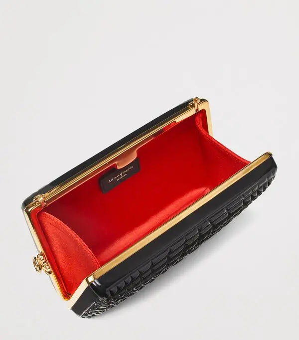 ASPINAL OF LONDON Paloma Box Clutch Bag - Black