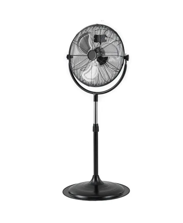MECALE 18 Inches High Velocity Pedestal Fan With 3 Speeds And Adjustable Height - Black