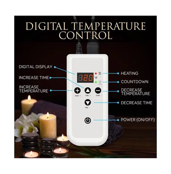 SERENELIFE Portable Hot Stone Massage System With Digital Temperature Controller