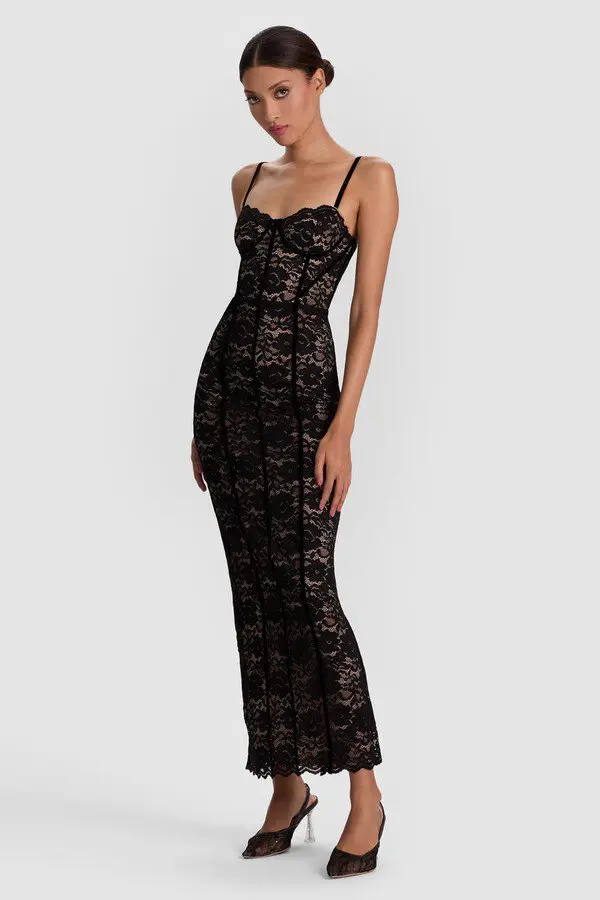 Alice + Olivia Carissa Lace Maxi Dress