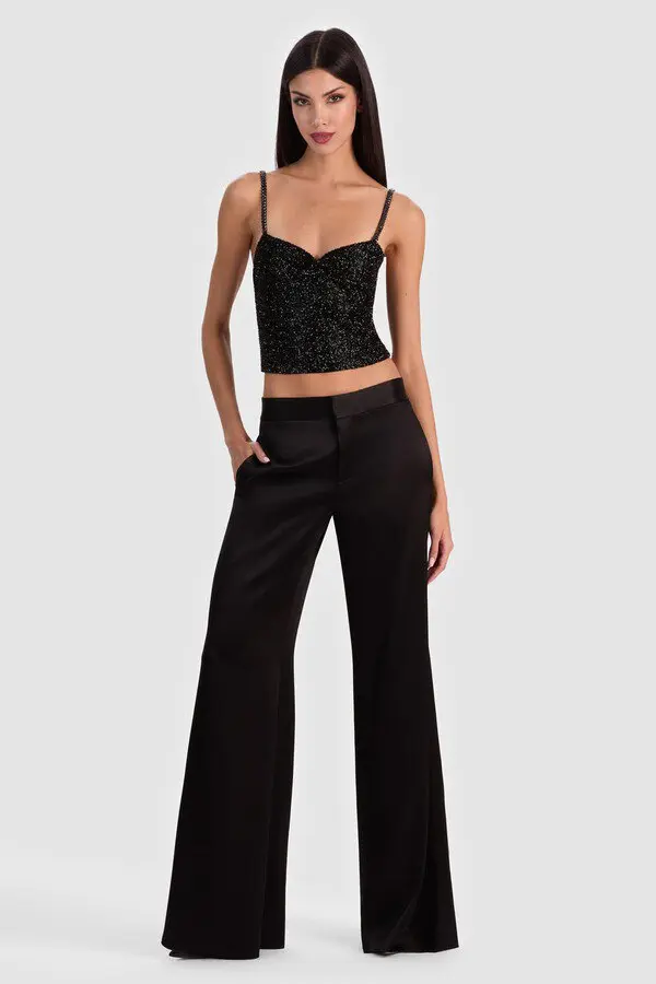 Alice + Olivia Nina Embellished Bustier Top