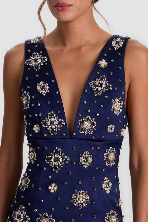 alice and olivia navy blue dress Alice + Olivia Mini Bubble Hem Dress main image 1