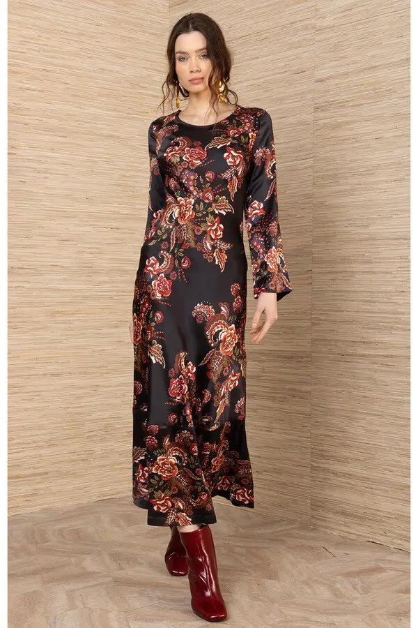 Hale Bob Egypt Charmeuse Maxi Dress - Black