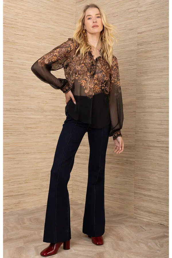 Hale Bob Rylan Silk Top - Black