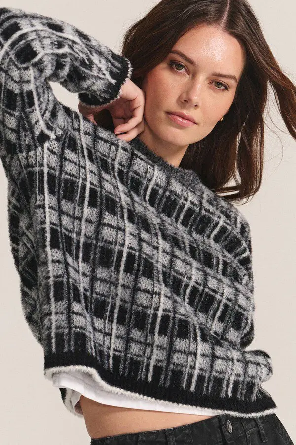 Velvet By Graham & Spencer Lacey Crewneck Sweater