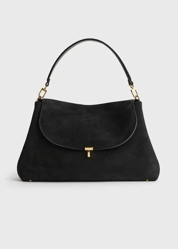 TOTEME T-lock Suede Satchel