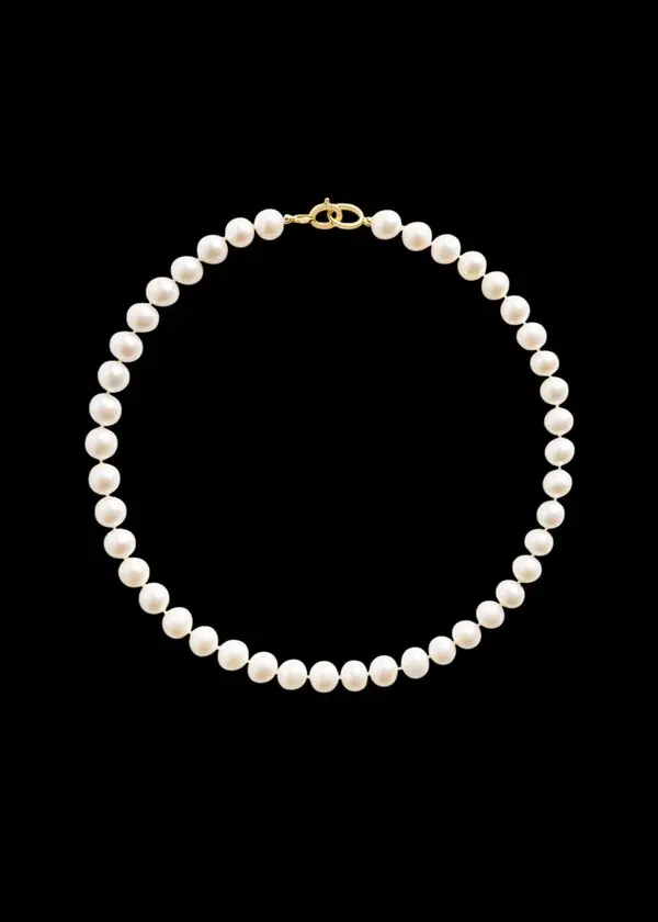 TOTEME Infinity Pearl Choker - White,gold