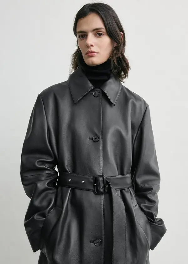TOTEME Belted Nappa Leather Coat