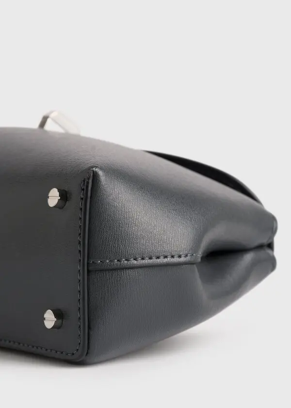 TOTEME Mini T-lock Leather Clutch - Grey