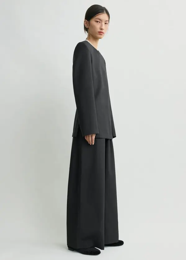 TOTEME Tailored Dinner Long-sleeve Blouse - Black