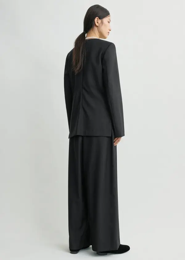 TOTEME Tailored Dinner Long-sleeve Blouse - Black