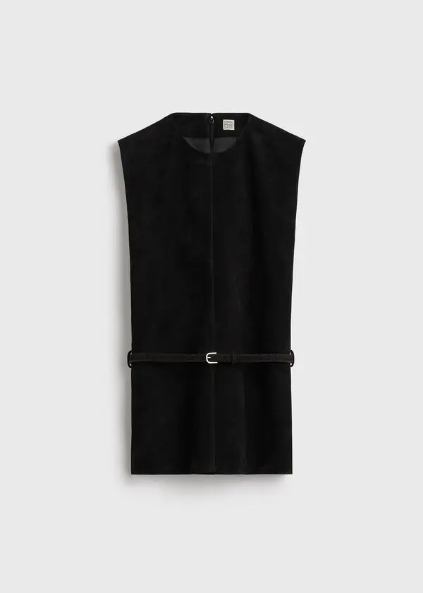 TOTEME Suede Shift Top With Belt