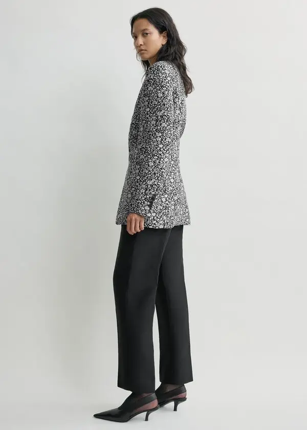 TOTEME Floral Jacquard Slouch Waist Blazer
