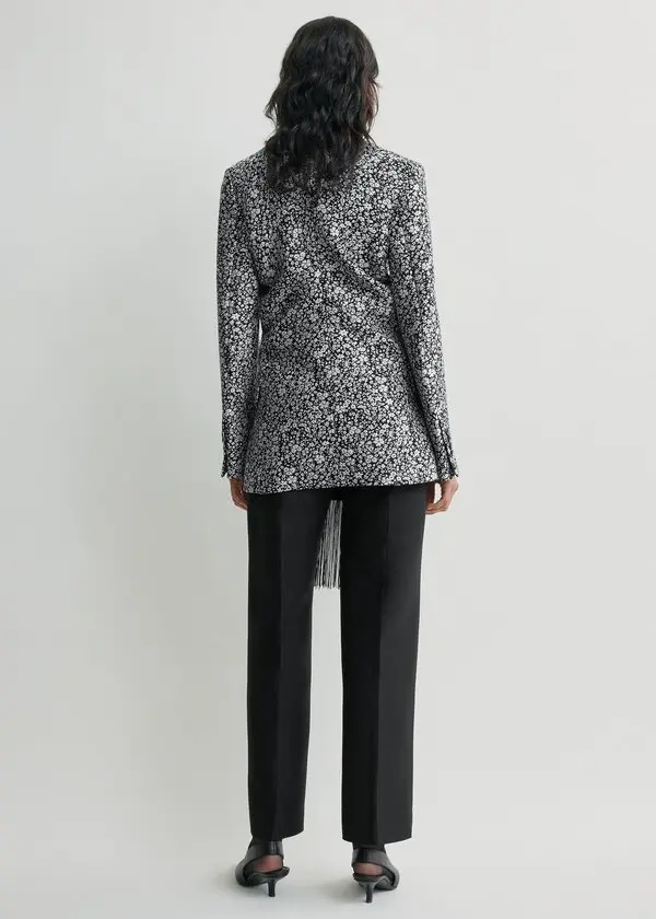 TOTEME Floral Jacquard Slouch Waist Blazer
