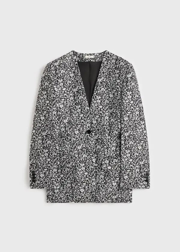 TOTEME Floral Jacquard Slouch Waist Blazer