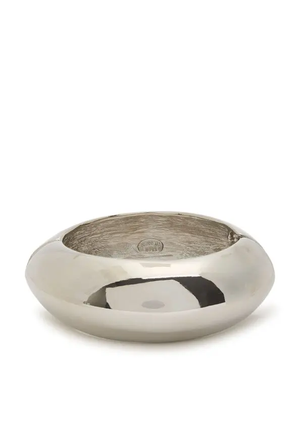 KENNETH JAY LANE Hinged Rhodium-plated Bracelet - Silver