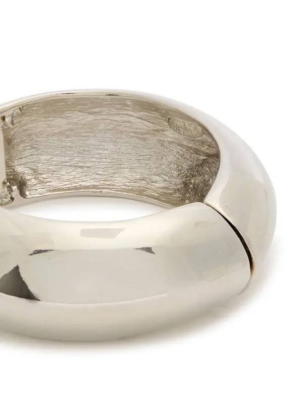 KENNETH JAY LANE Hinged Rhodium-plated Bracelet