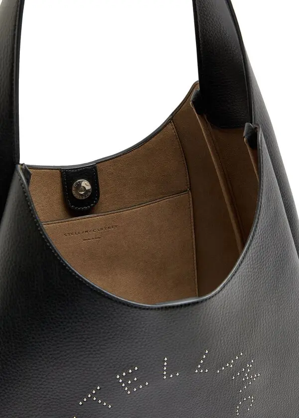 Stella McCartney Logo Faux Leather Shoulder Bag