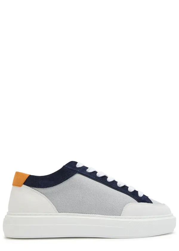 CLEENS Luxor Panelled Woven Sneakers - Navy