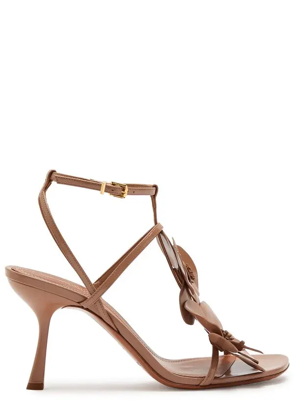 Zimmermann Orchid 85 Leather Sandals - Tan