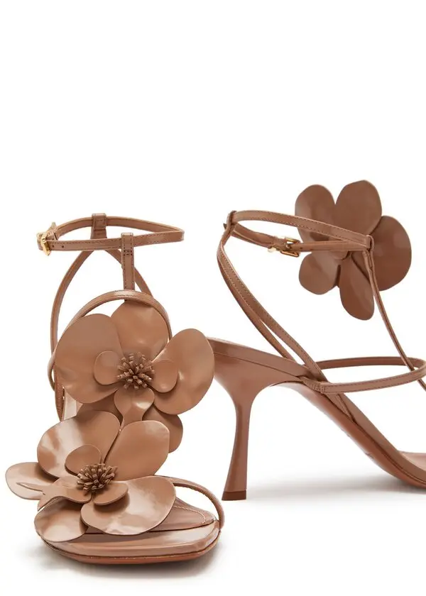Zimmermann Orchid 85 Leather Sandals - Tan