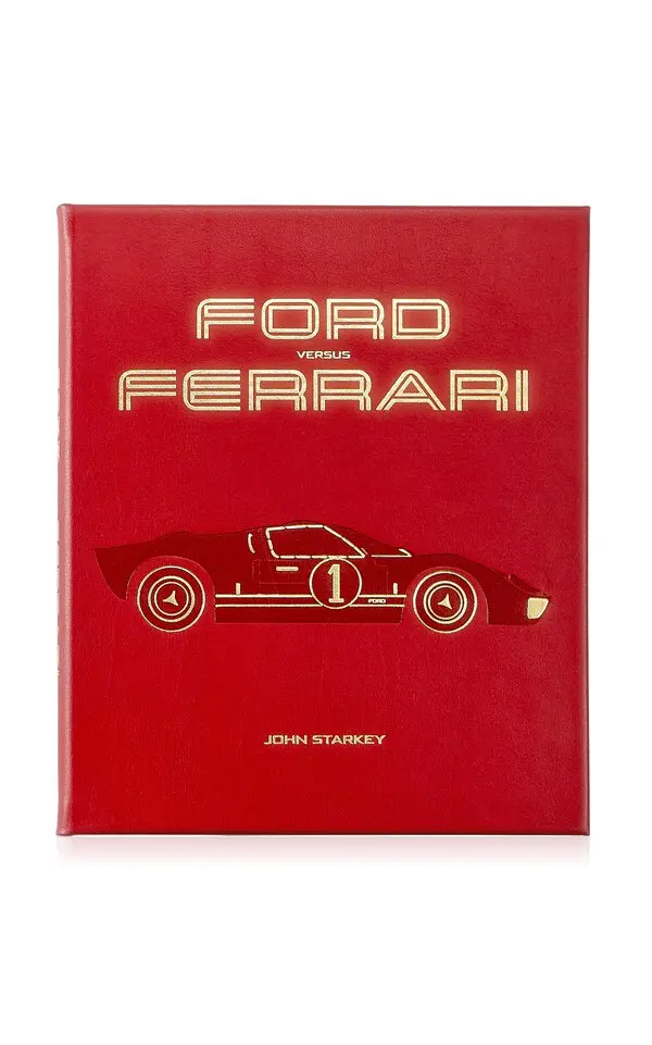 GRAPHIC IMAGE Ford Vs Ferrari Leather Hardcover Book - Red