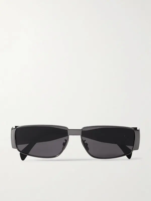 Celine Triomphe Rectangle-frame Sunglasses - Silver