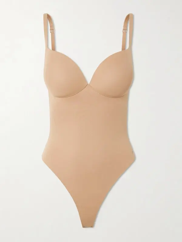 SKIMS Ultimate Body Push-up Thong Bodysuit - Brown