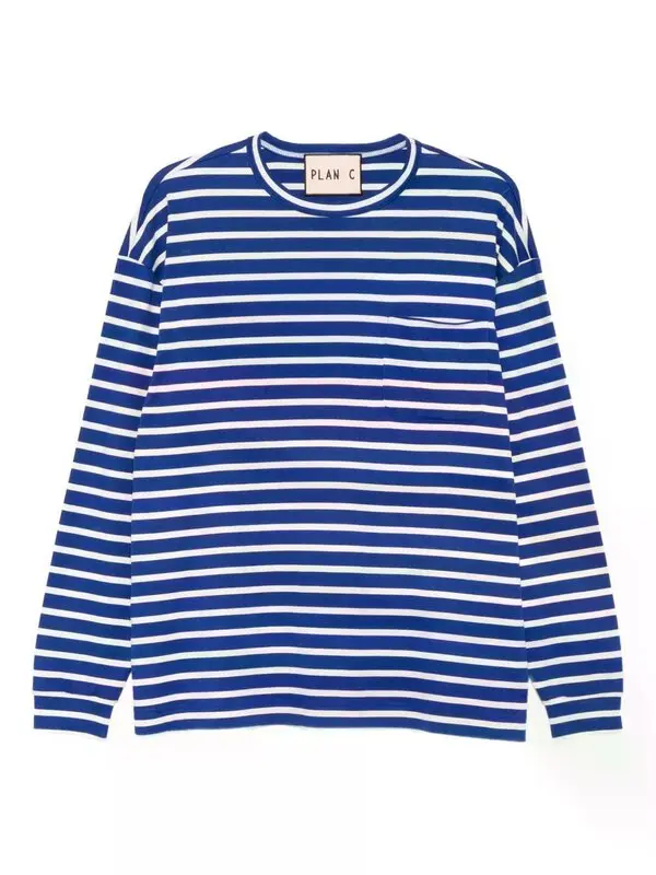 Plan C Striped Pocket T-shirt