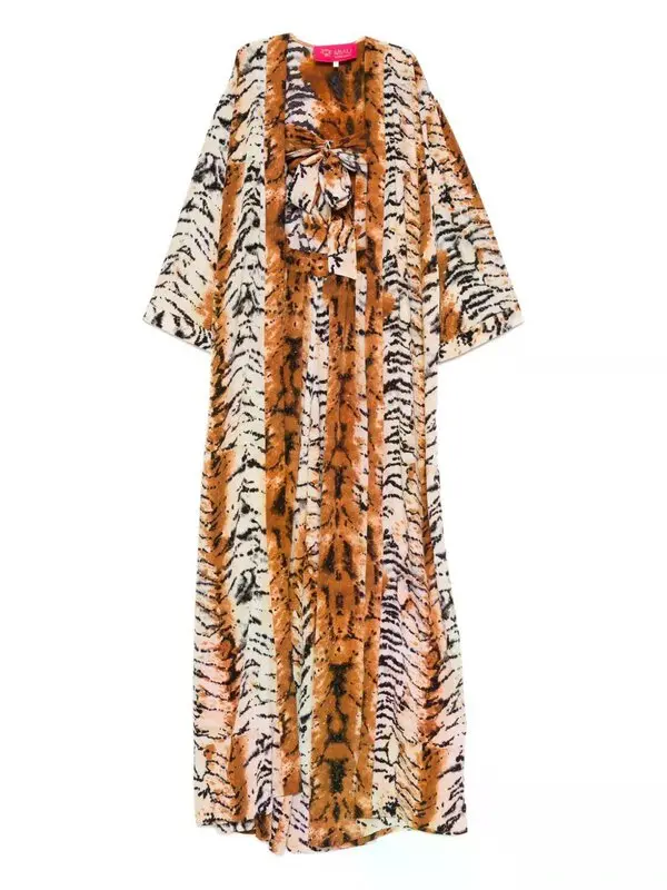 MIAU BY CLARA ROTESCU Animal-print Maxi Length All-in-one - Brown