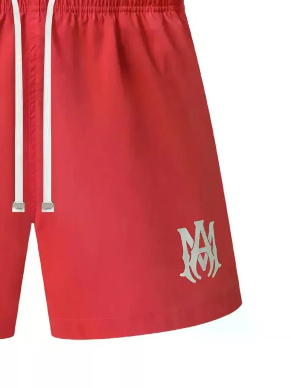 Amiri Logo Drawstring Swim Shorts - Red