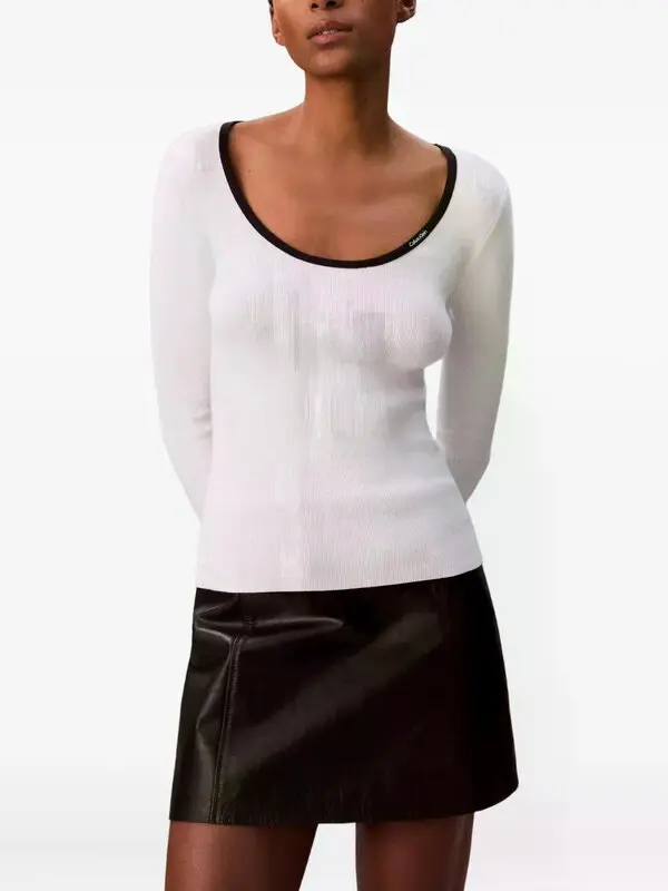 Calvin Klein Ribbed Trim Top