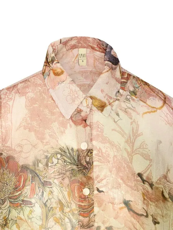 YAVI Printed Button Down Shirt