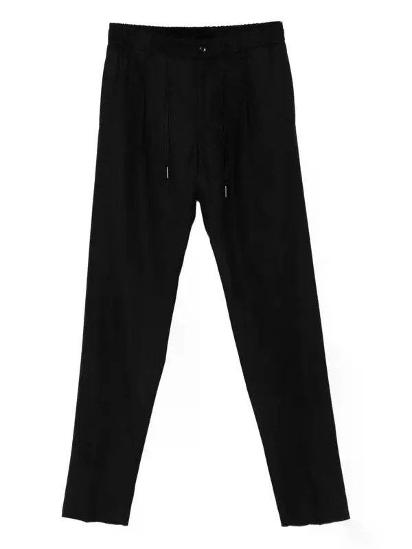Tagliatore P-newman Drawstring Trousers - Black