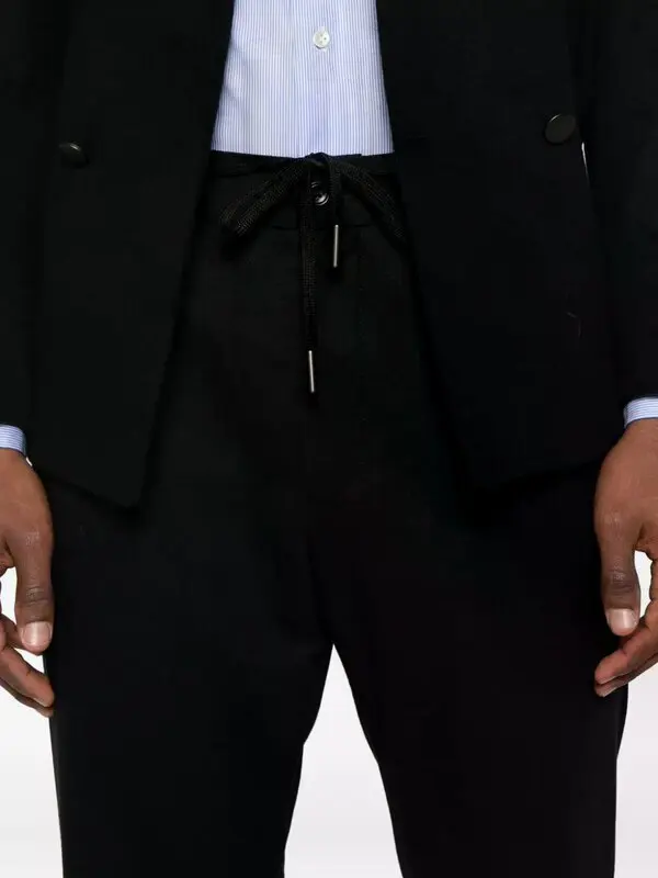 Tagliatore P-newman Drawstring Trousers - Black